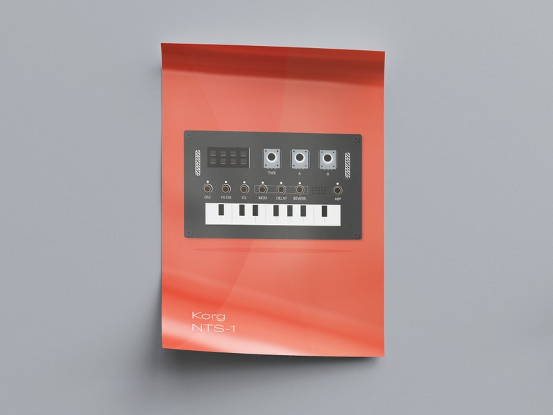 Synthesizer Korg NTS-1 Poster Set, Music Studio Wall Art, Electronic ...
