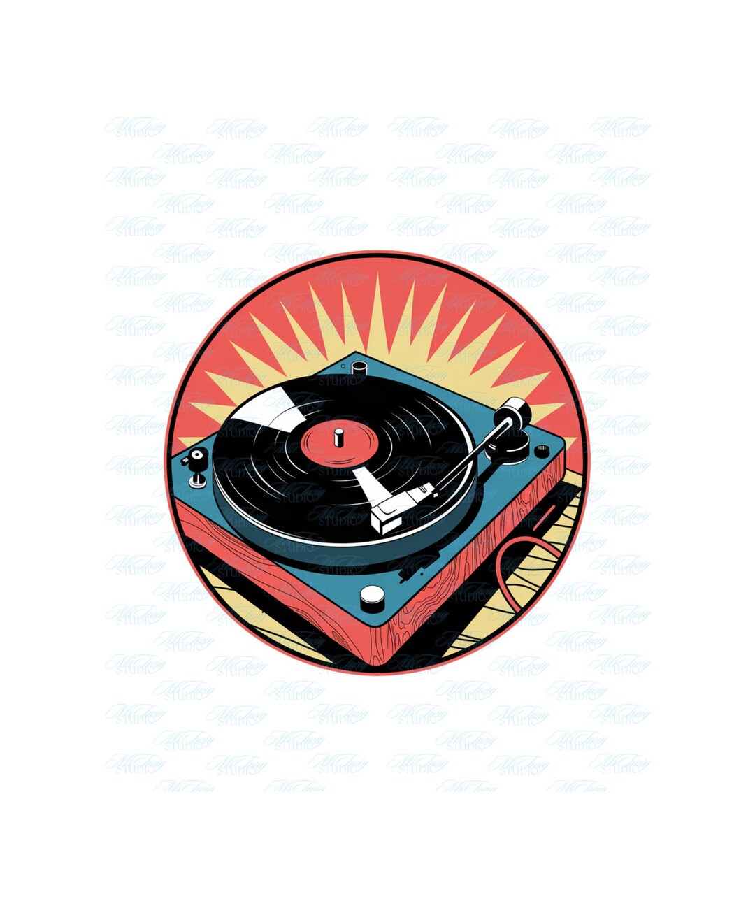 Retro Vinyl Turntable PNG: Music Lover Clipart (digital Download) - Etsy