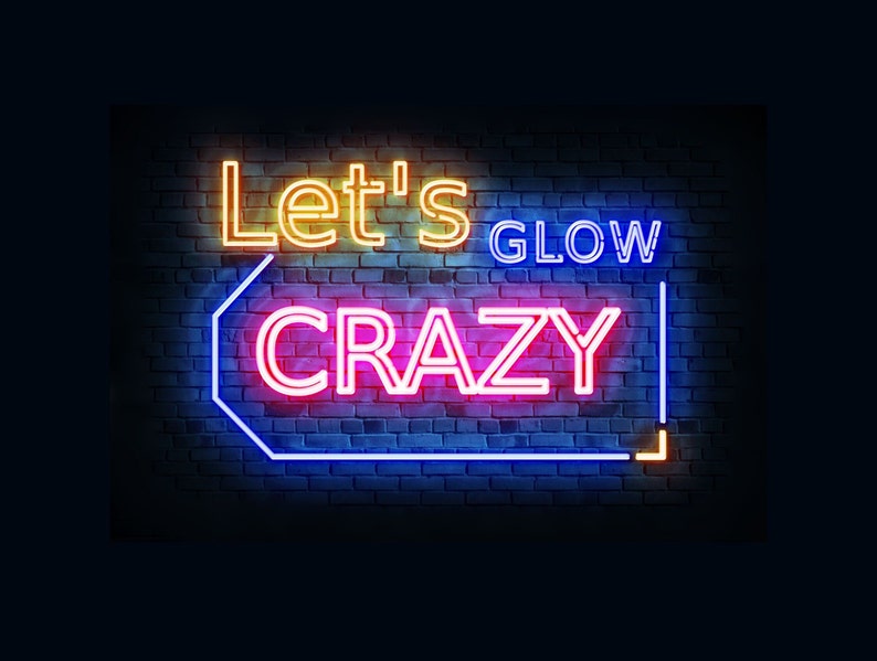 Let's Glow Crazy PNG, Glow Party Girl PNG, Queen Party PNG Instant ...