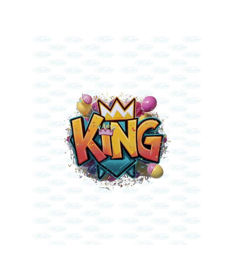 King Png, Dope Png, Birthday Party PNG, Birthday Art, Colorful Birthday ...