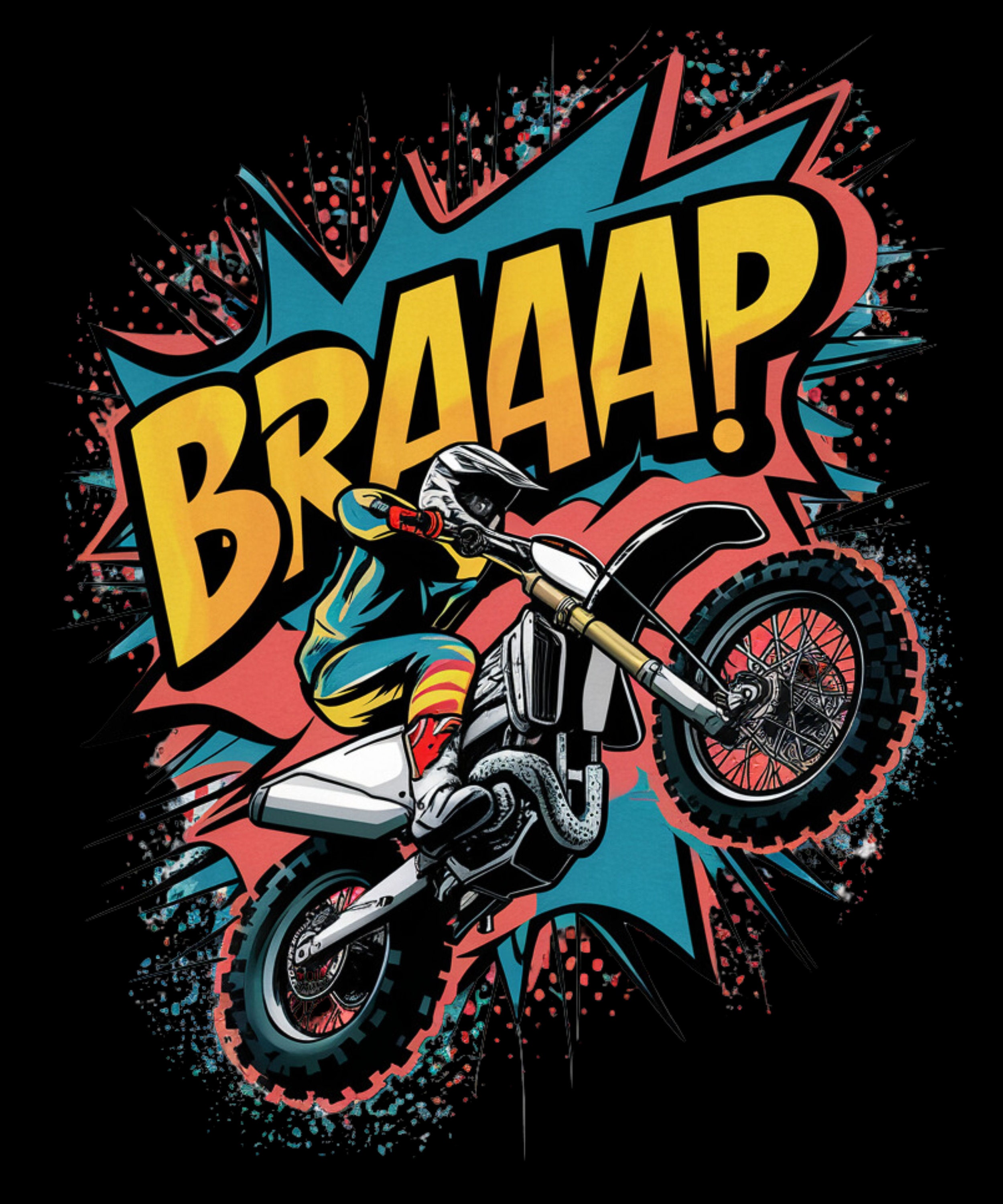 Braaap Ride Clipart PNG: Motocross Dirt Bike Graphic (digital Download ...