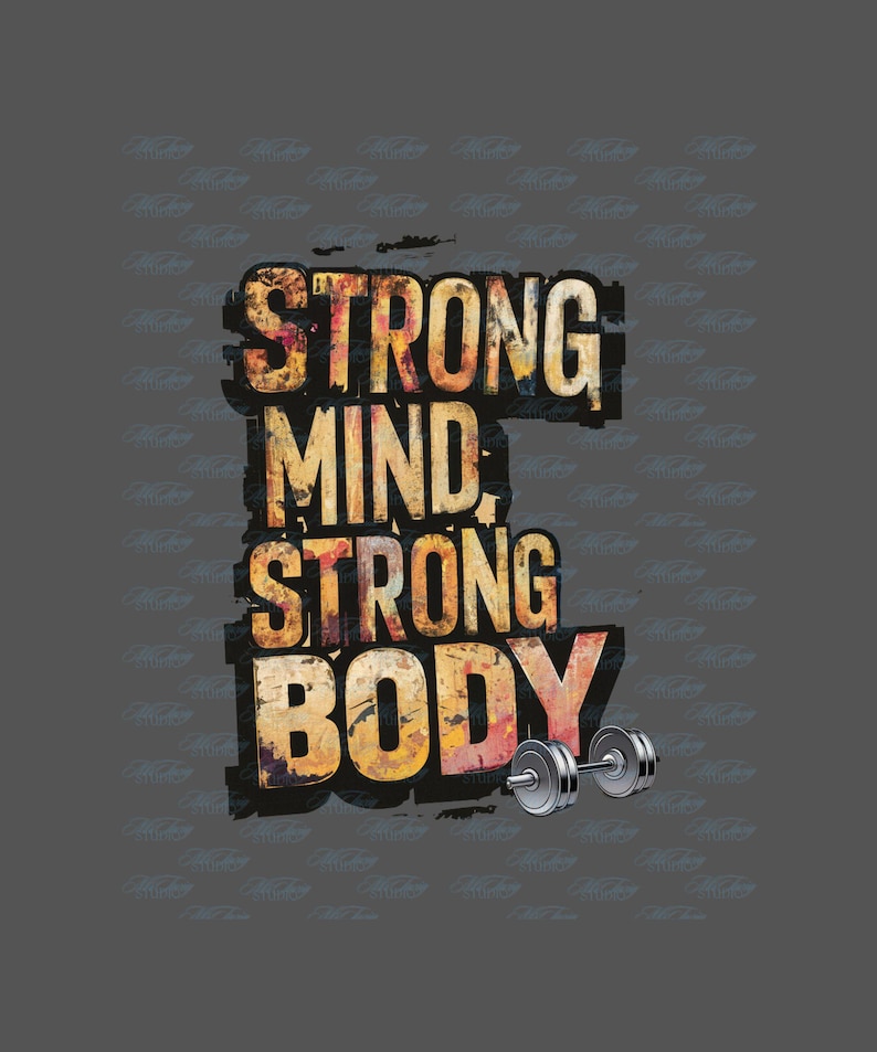 Strong Mind Strong Body PNG | Positive Workout Motivation Quotes ...