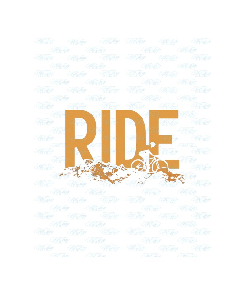 RIDE Png - Mountain Biker Design for Enthusiasts, Instant Download PNG ...