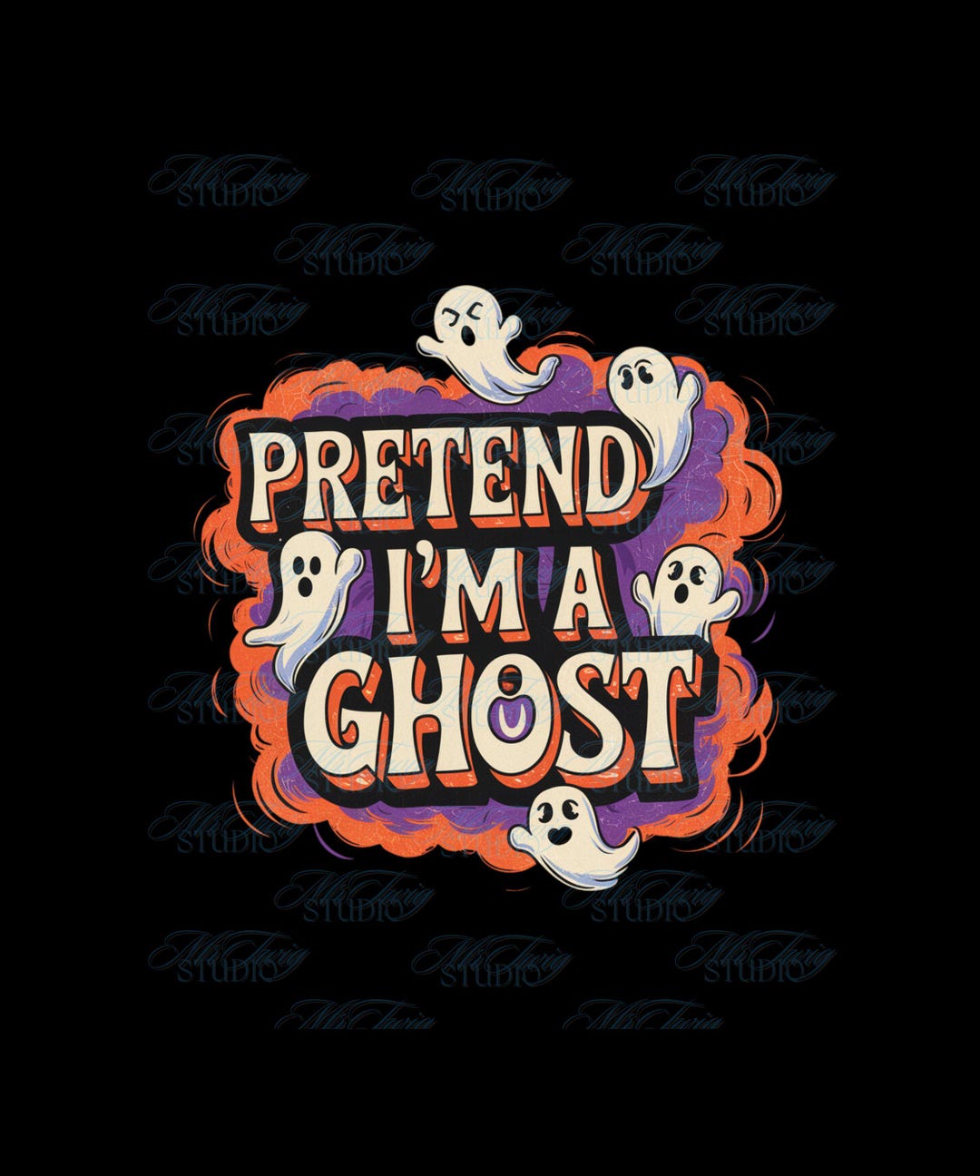 Pretend I'm A Ghost PNG - Cute Halloween Costume PNG, Funny Sublimation ...