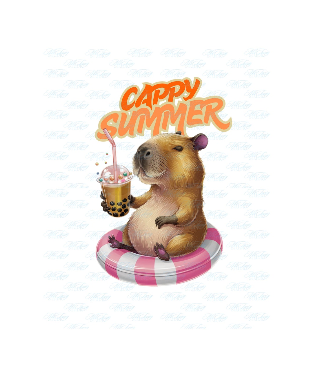 Cappy Summer Png Sublimation Design | Capybara Carpincho Instant ...