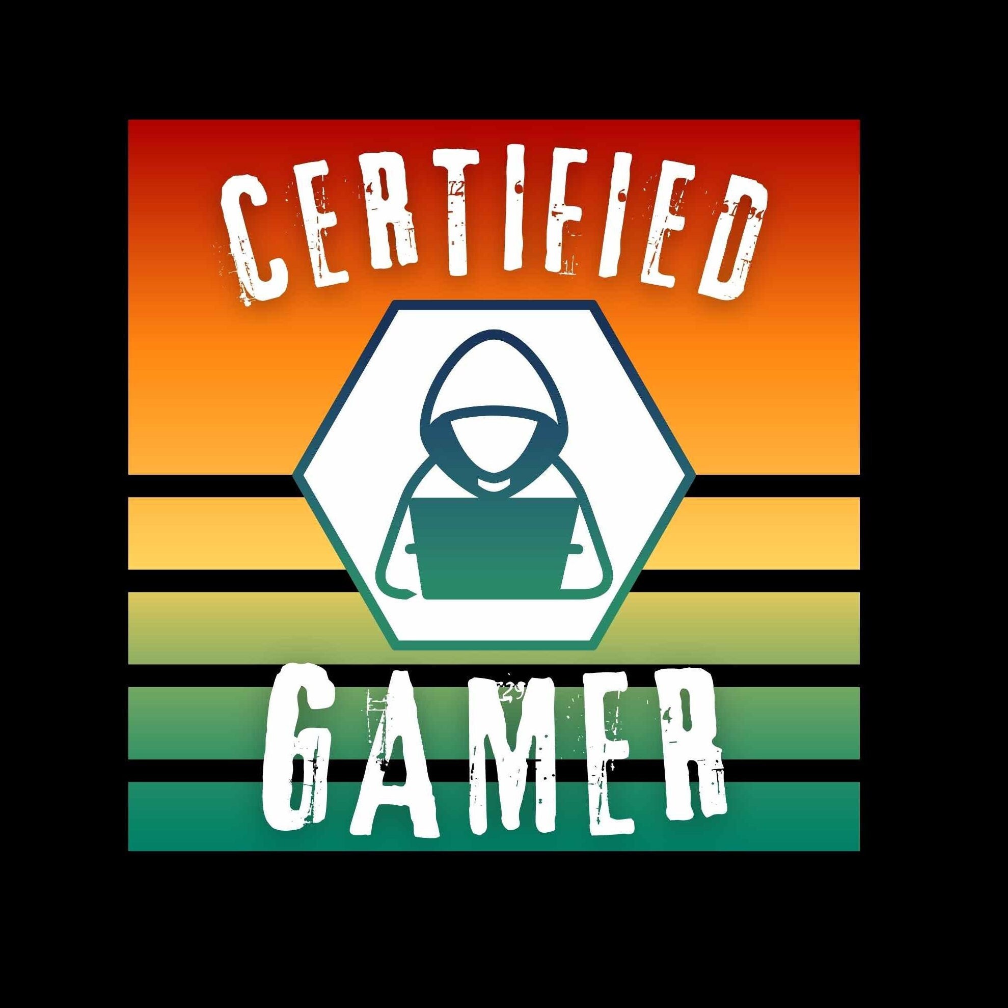 Certified Gamer PNG Digital Download Video Game Sublimation Graphic ...