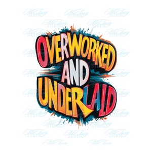 Underlaid Retro Groovy Clipart for Sublimation - Overworked Underlaid ...