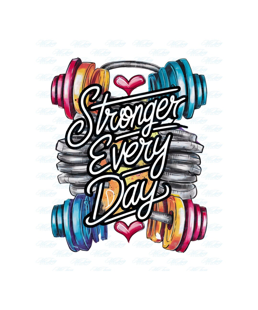 Stronger Every Day PNG | Hustle for That Muscle Design, Motivational ...