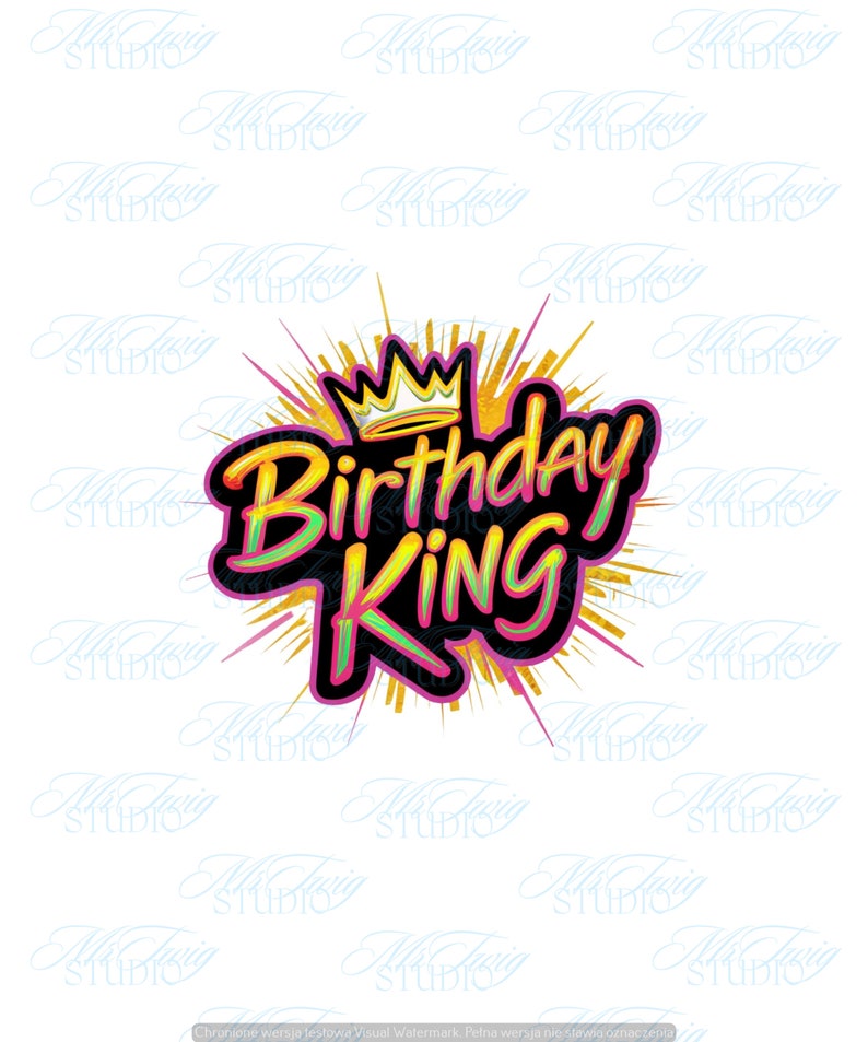 Birthday King PNG: Crown Graphic, Party Sublimation (digital Download ...