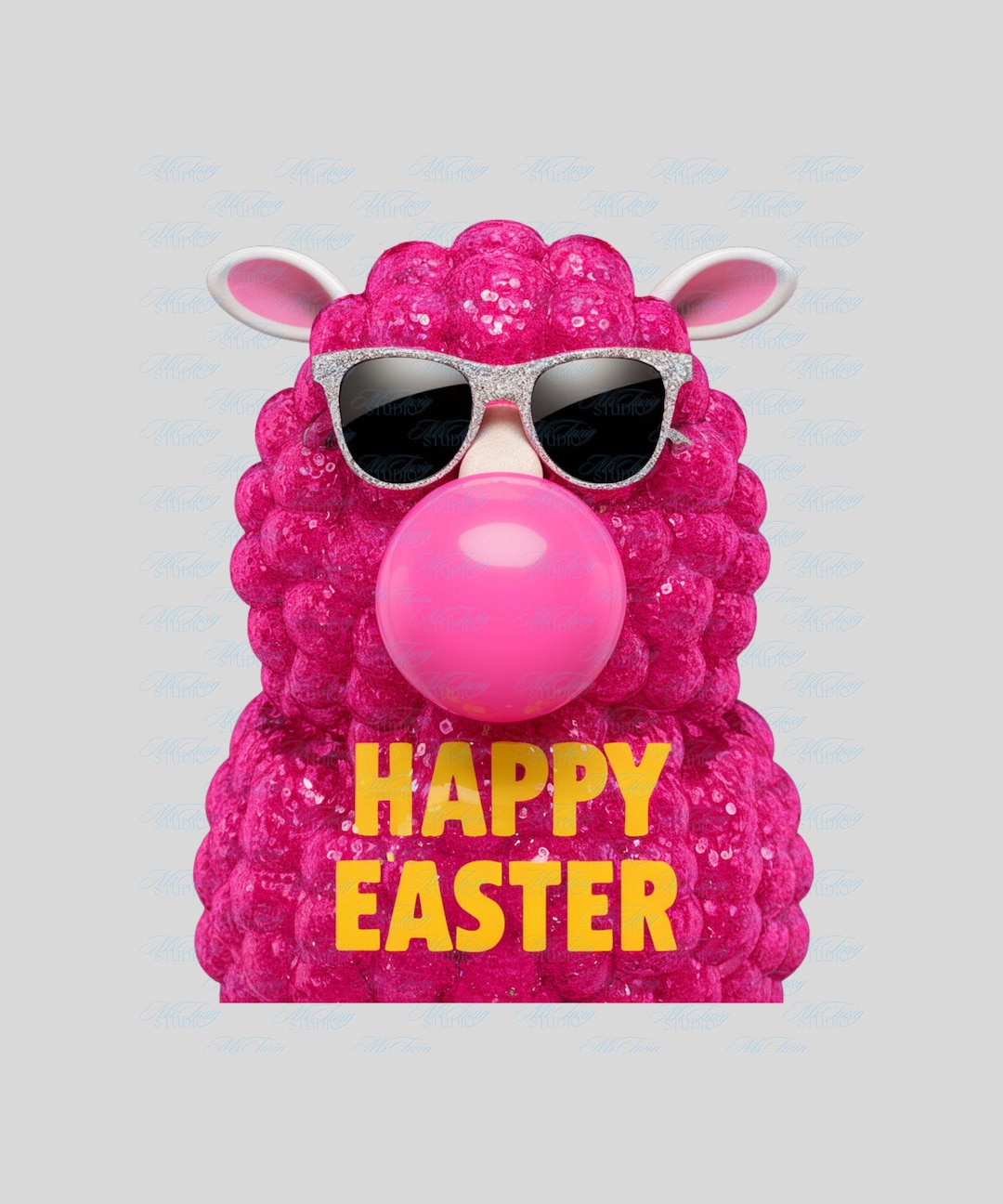 Happy Easter Sheep Png, Glam Pink Easter Sheep PNG, Easter Sheep With ...