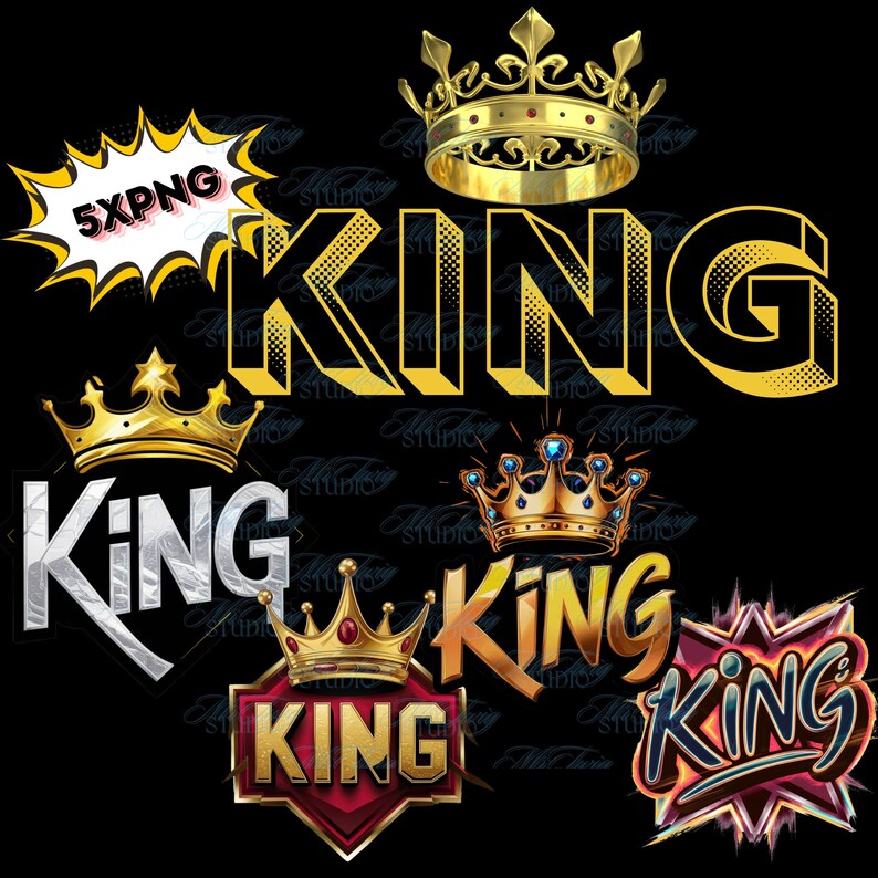 Birthday King Crown PNG Clipart Bundle (digital Download) - Etsy