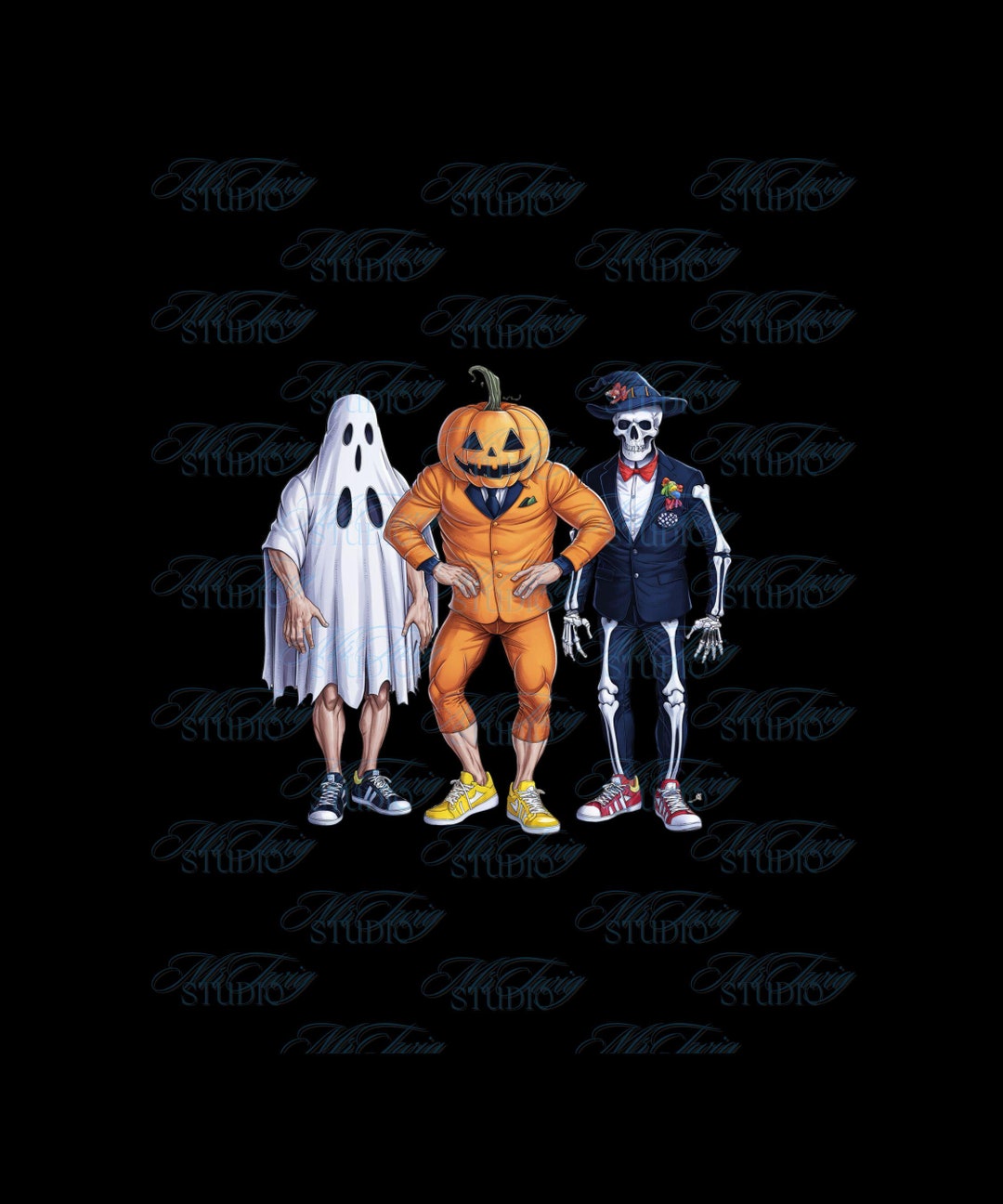 Spooky Season PNG - Cute Halloween Ghost, Pumpkin & Skeleton Gang ...