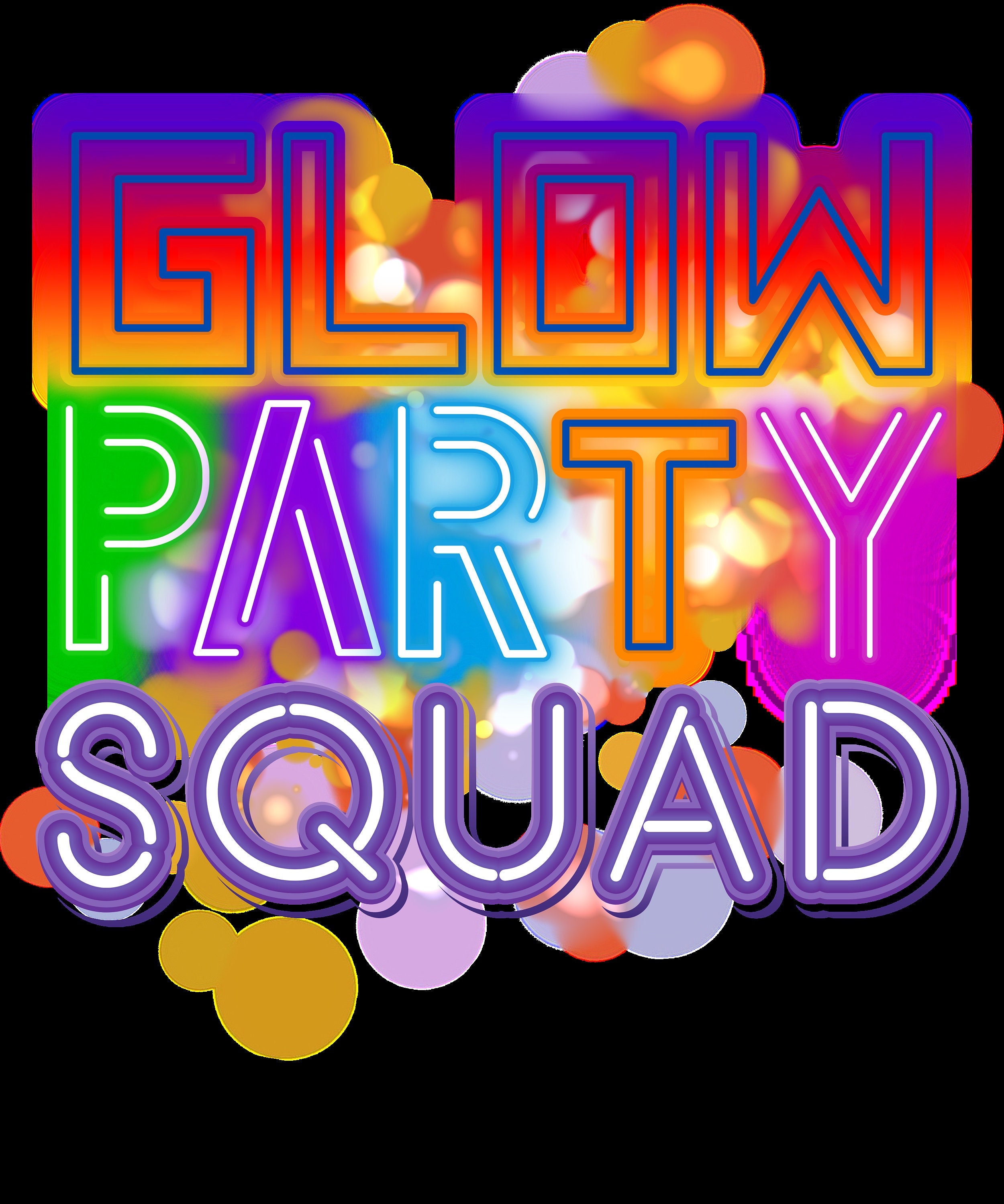 Glow Party Squad PNG Funny Party Instant Download - Etsy