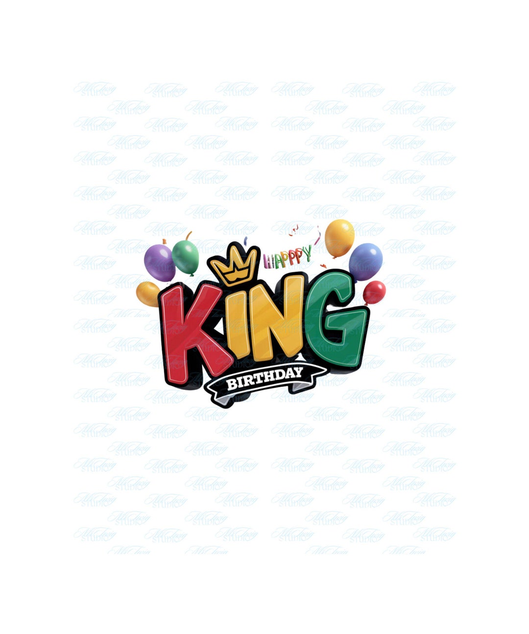 King Png, Dope Png, Birthday Party PNG, Birthday Art, Colorful Birthday ...