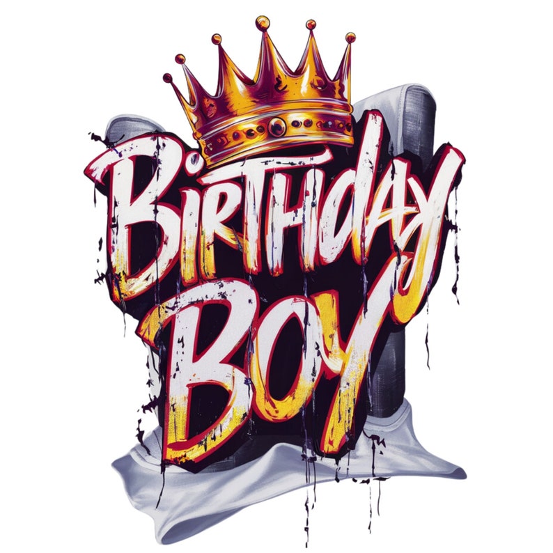 Birthday King PNG Graphic: Crown Design - Sublimation Download - Etsy