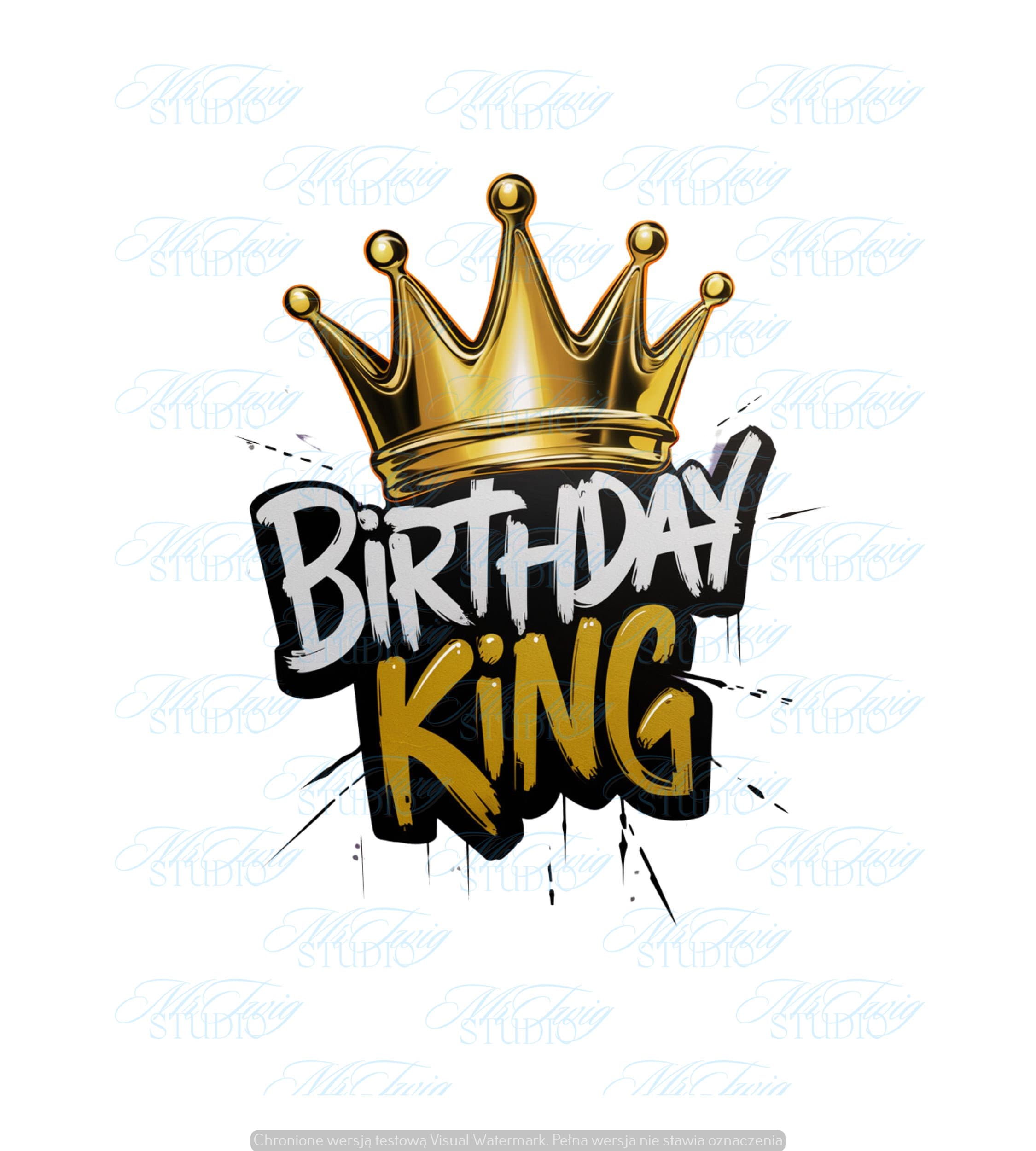 Birthday King PNG: Crown Graphic, Party Sublimation (digital Download ...