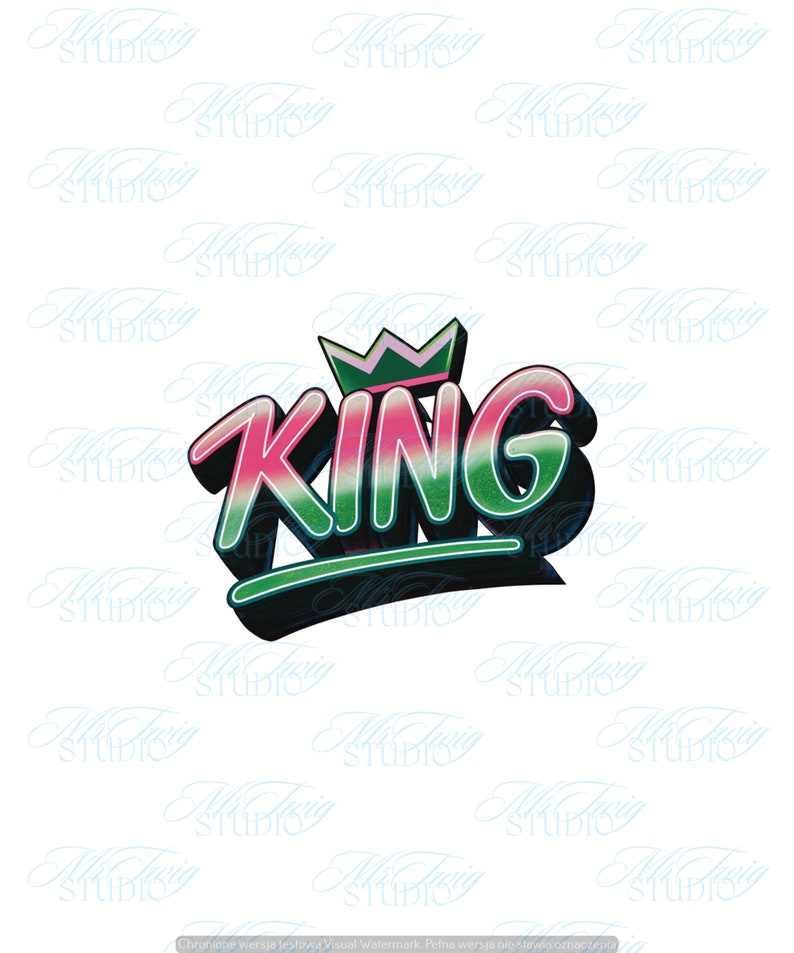 King Png, Dope Png, King Neon 2 PNG, Birhday Party PNG Instant Download ...