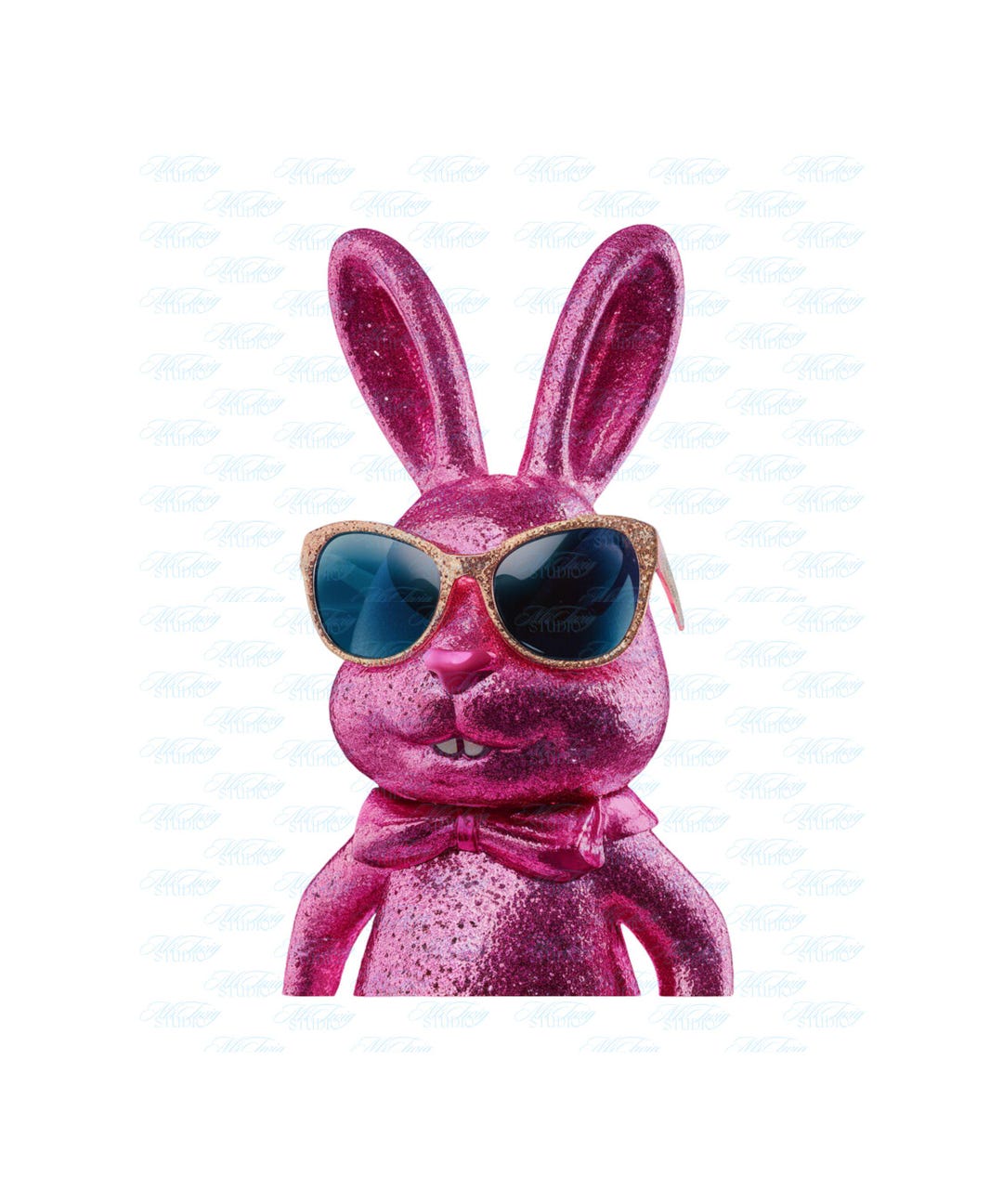 Happy Easter Bunny Png, Glam Pink Easter Bunny PNG, Easter Bunny With ...