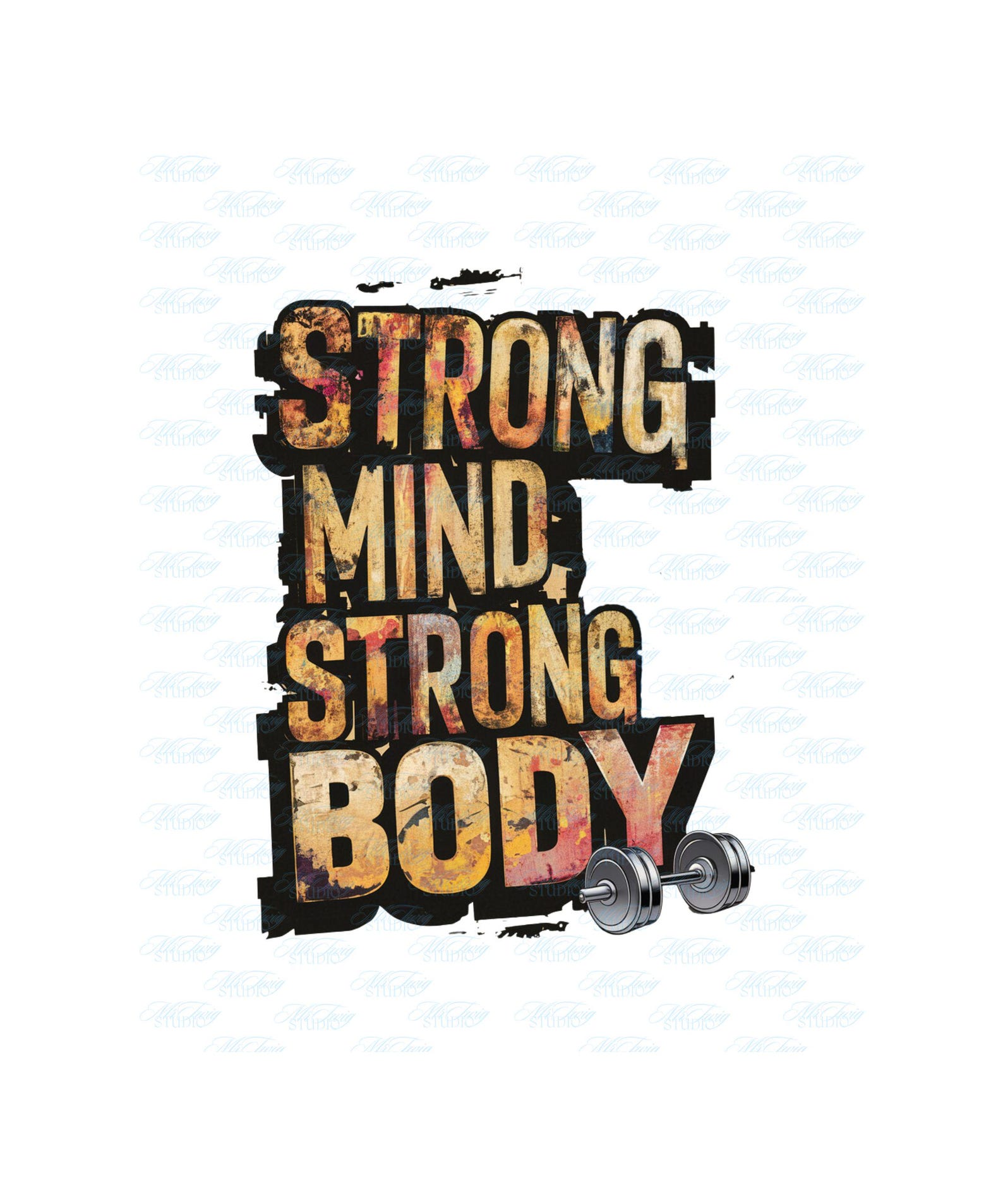Strong Mind Strong Body PNG | Positive Workout Motivation Quotes ...