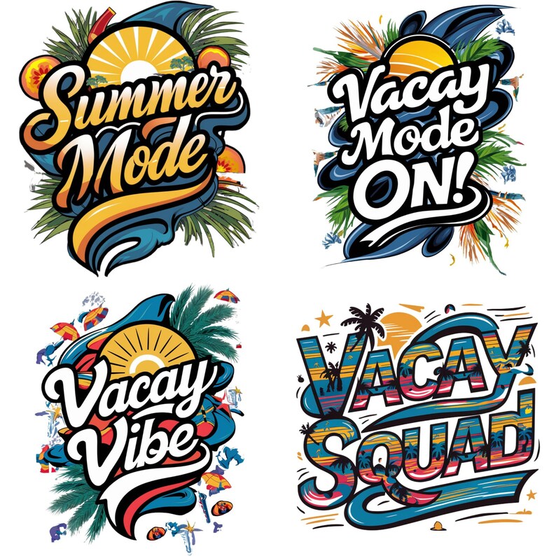 Summer Vacay 2025 Bundle Png, Vacay Vibes,mode, Squad Bundle, PNG File ...