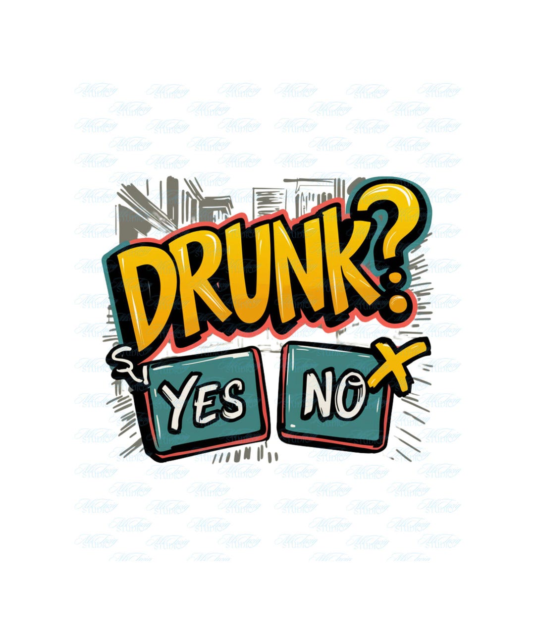 Drunk Yes No Png | Funny Drinking Graphic for Bachelorette Party ...