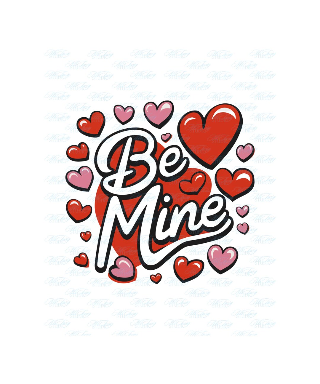 Be Mine Valentine PNG: Red Heart Sublimation Design (digital Download ...