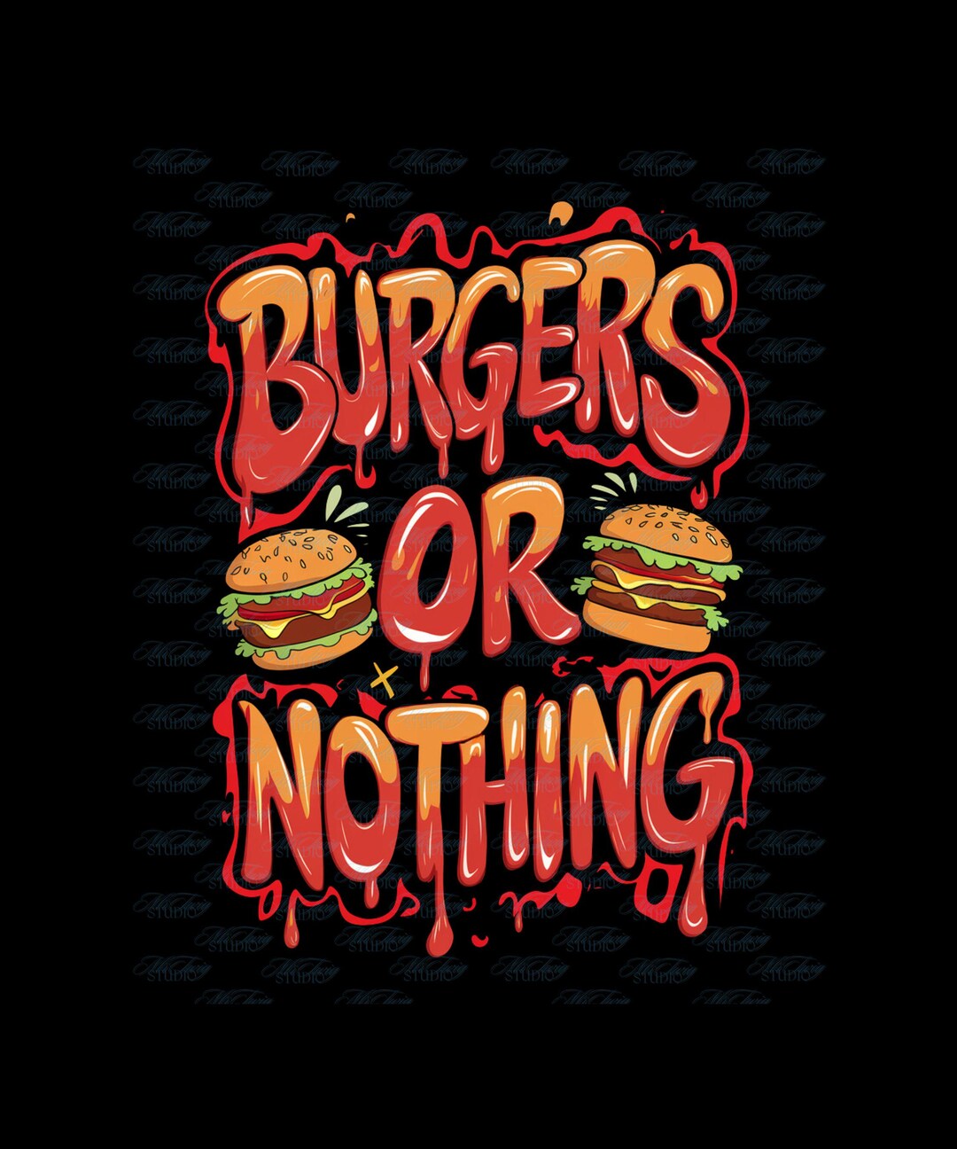 Burgers or Nothing PNG: Urban Foodie Clipart (instant Download) - Etsy