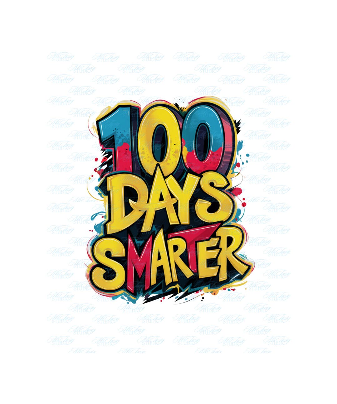 100 Days Smarter Png, Happy 100th Day of School Png | 100 Days Bruh ...