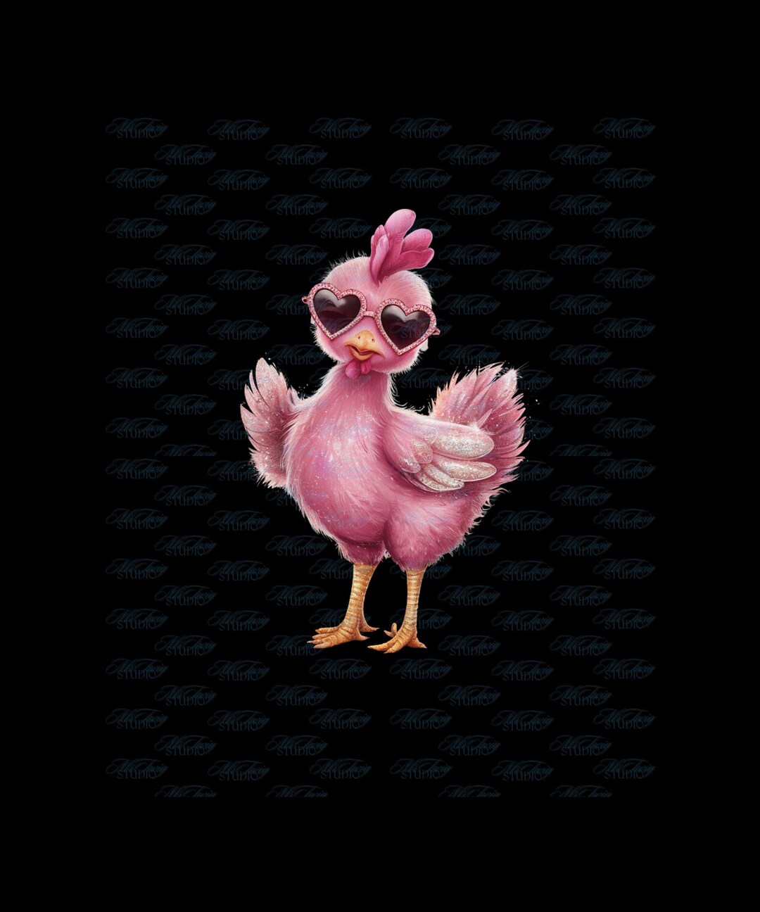 Glitter Pink Easter Chick PNG | Happy Easter Clip Art for Sublimation ...