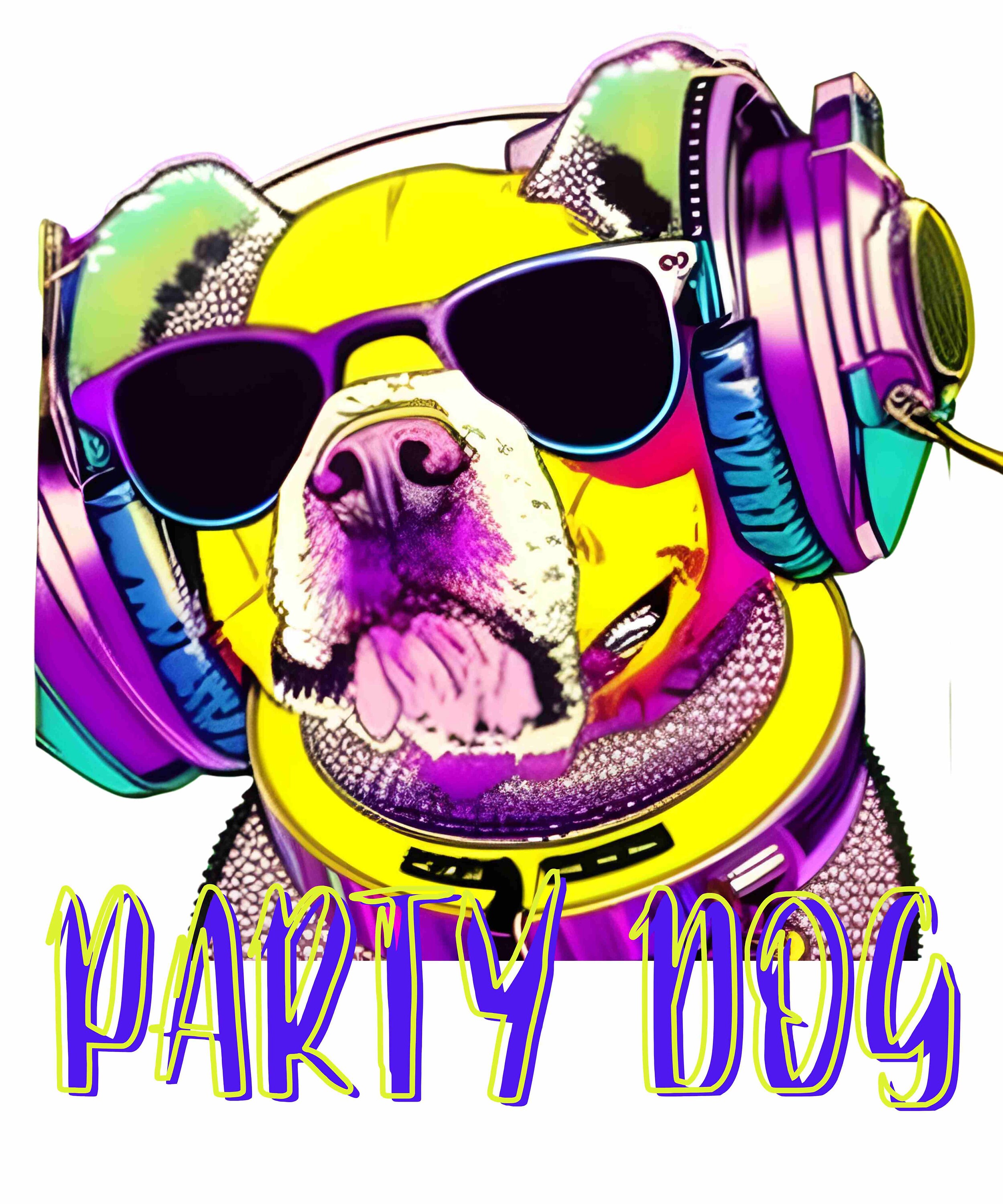 Party Dog Png Dog is a DJ PNG Party Png Funny Png Instant Download ...