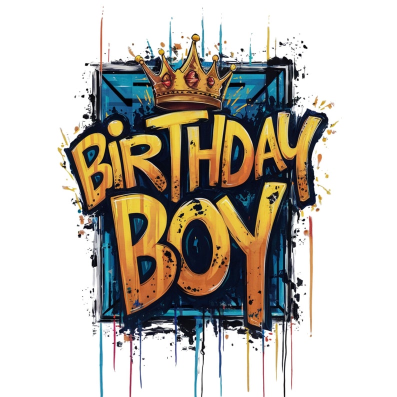 Birthday King PNG Graphic: Crown Design - Sublimation Download - Etsy
