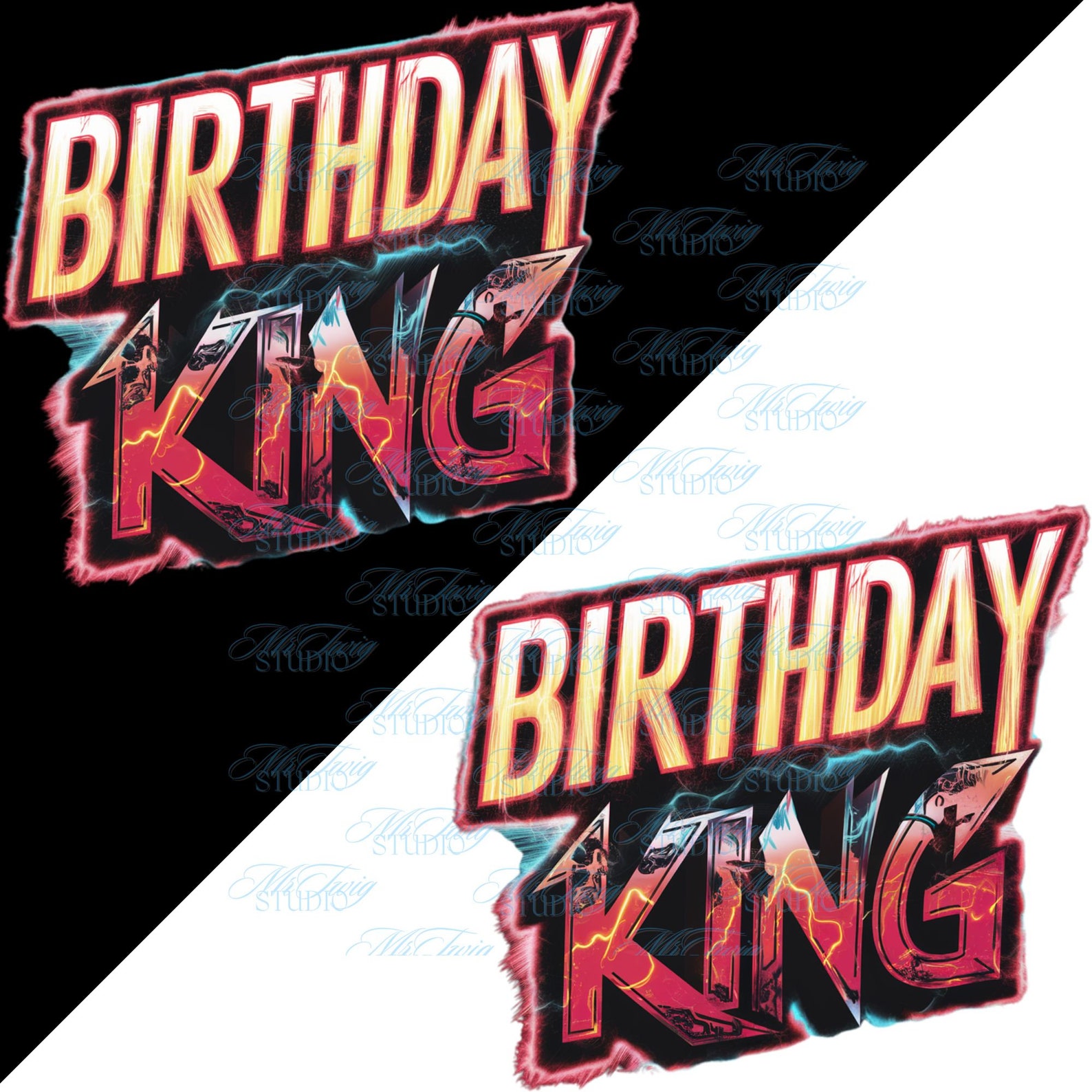 Birthday King PNG Clipart Bundle: Crown Design (digital Download) - Etsy