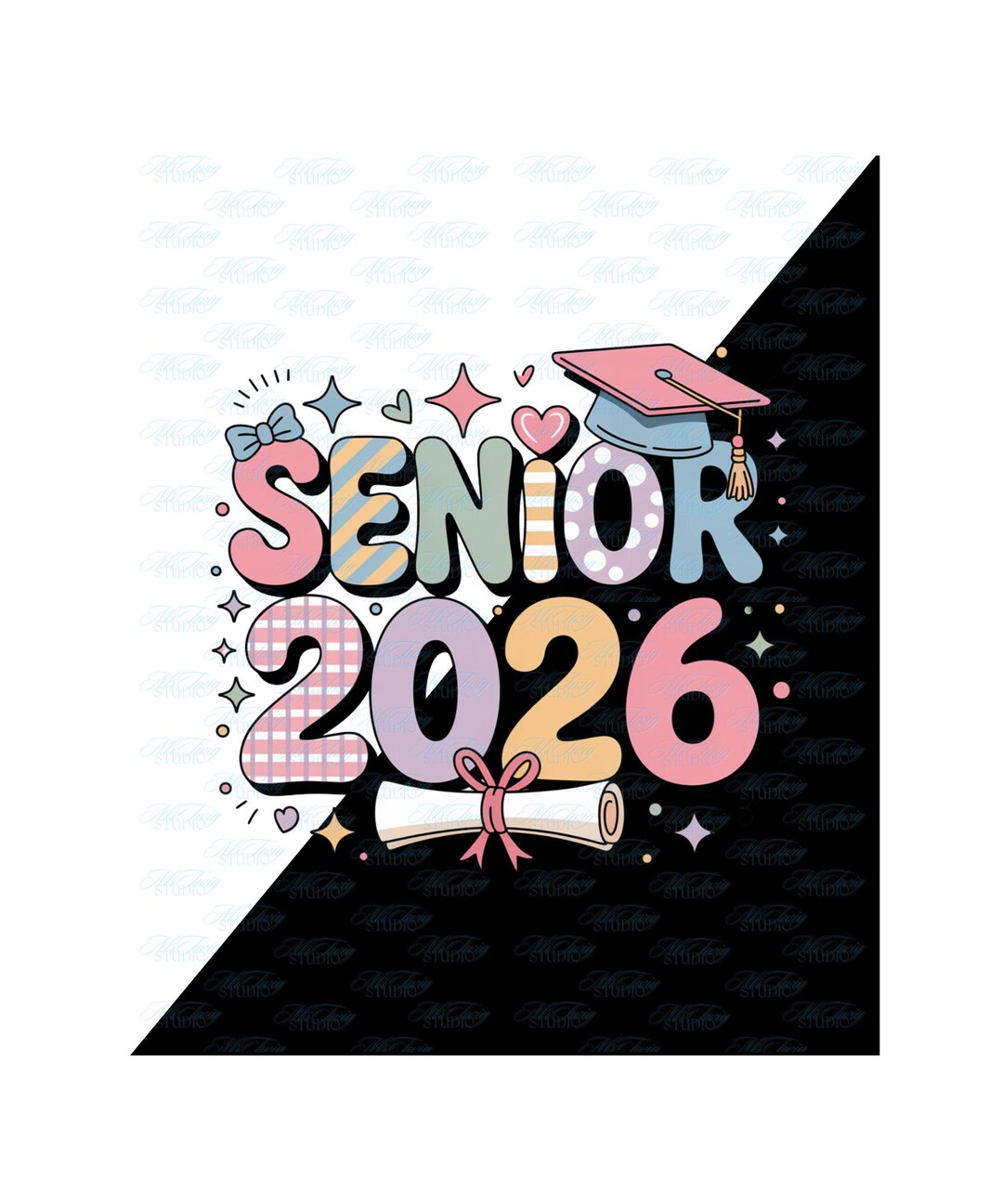 Senior 2026 PNG: Preppy Graduation Shirt Design (digital Download) - Etsy