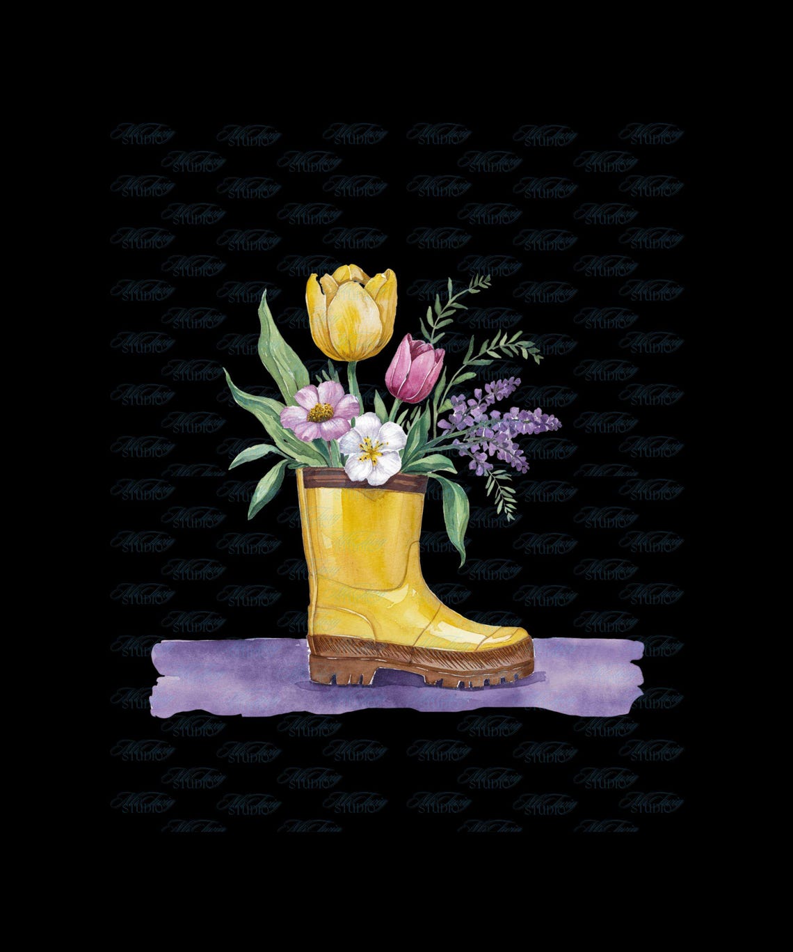 Wellington Boots With Flowers Png, Wellies, Green Wellies, Floral ...