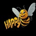Be Happy Bee PNG Sublimation Design Download Süße glückliche lächelnde ...
