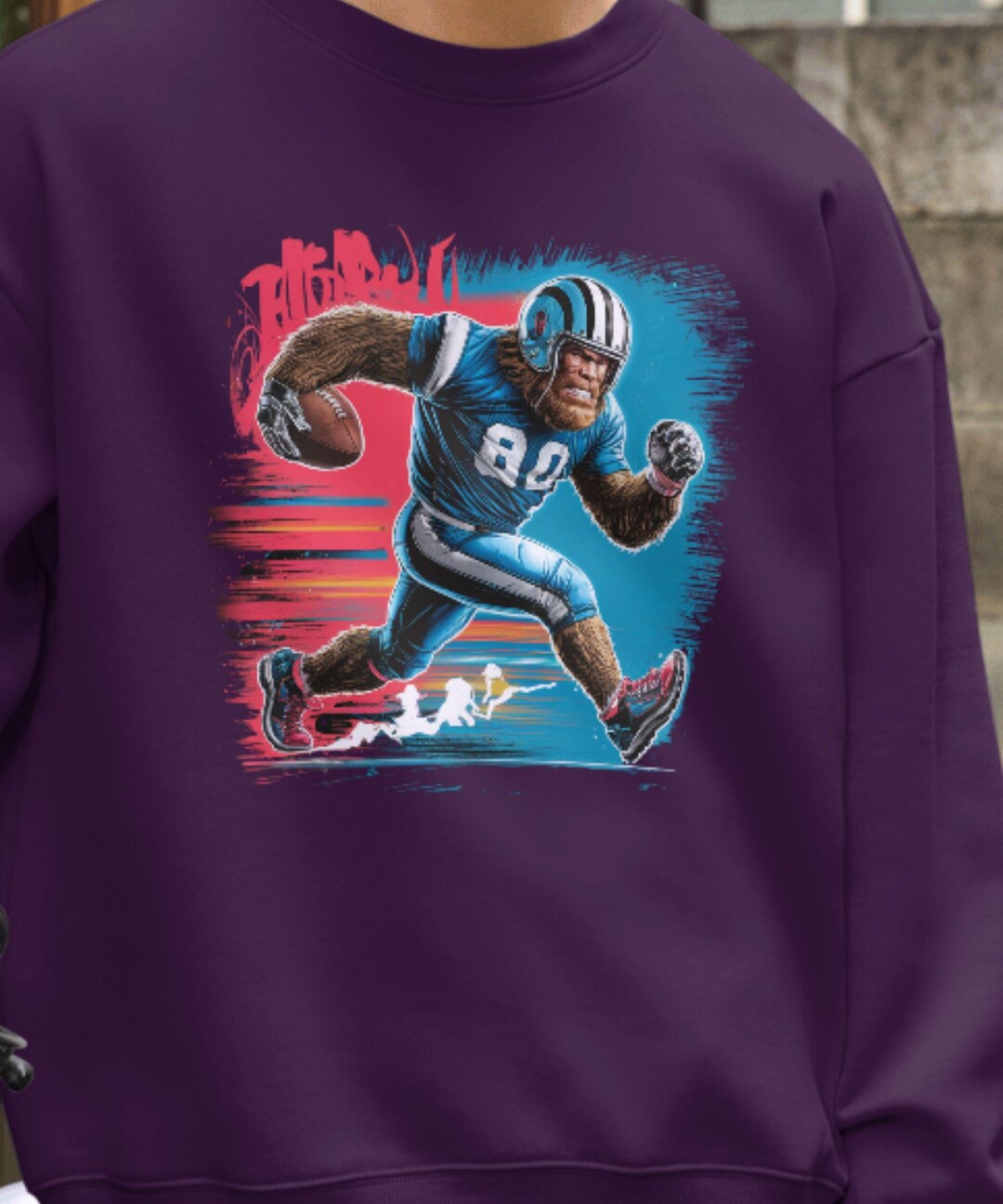 Sasquatch Sports PNG - Football Bigfoot Clipart, Unique Retro Design ...