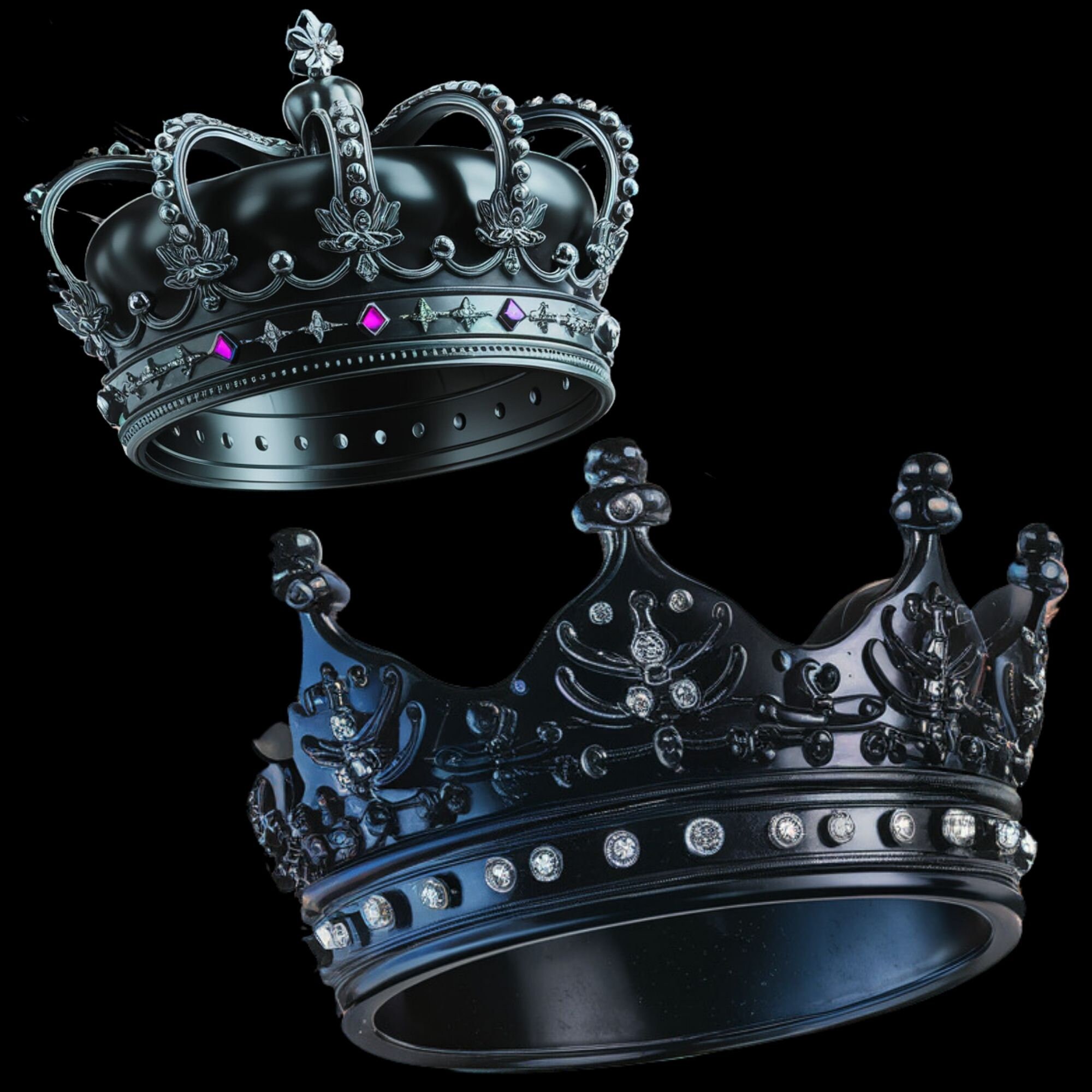 Black Crown Png, Dope Png, King Queen Crown Png, Birhday Party PNG ...