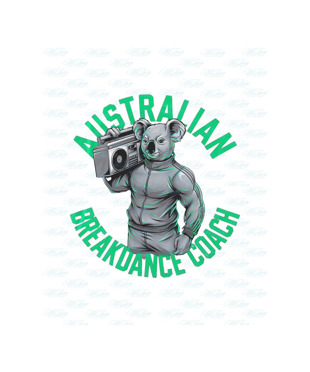 Cute Australian Breakdance Coach PNG - Fun T-shirt Design, Dance Meme ...