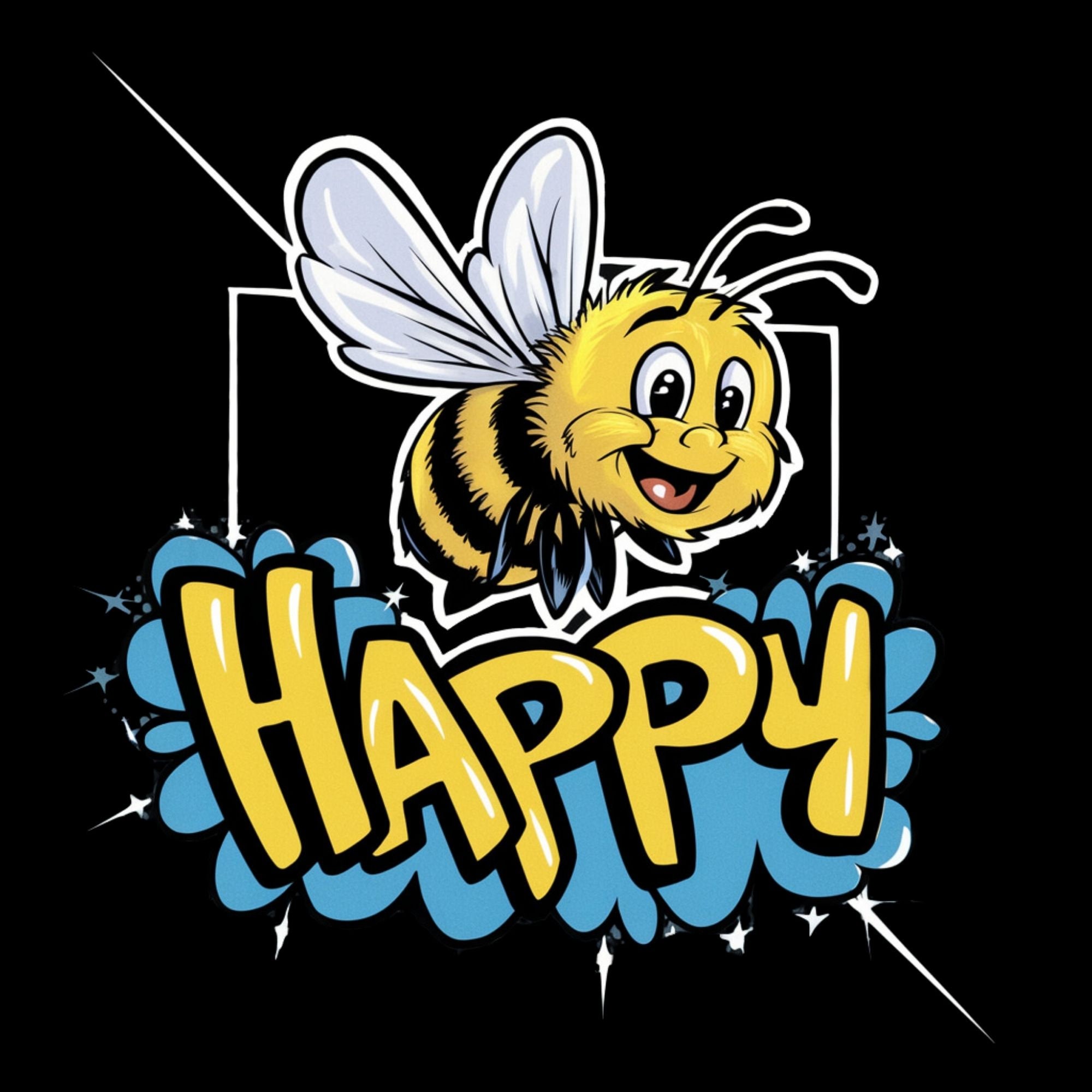 Be Happy Bee PNG Sublimation Design Download Süße glückliche lächelnde ...