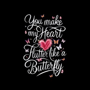 You Make My Heart Flutter PNG - Valentine's Day Sublimation Design ...