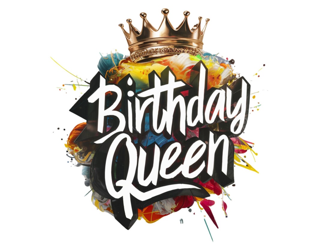 Birthday Queen PNG: Crown Graphic, Party Design (digital Download) - Etsy