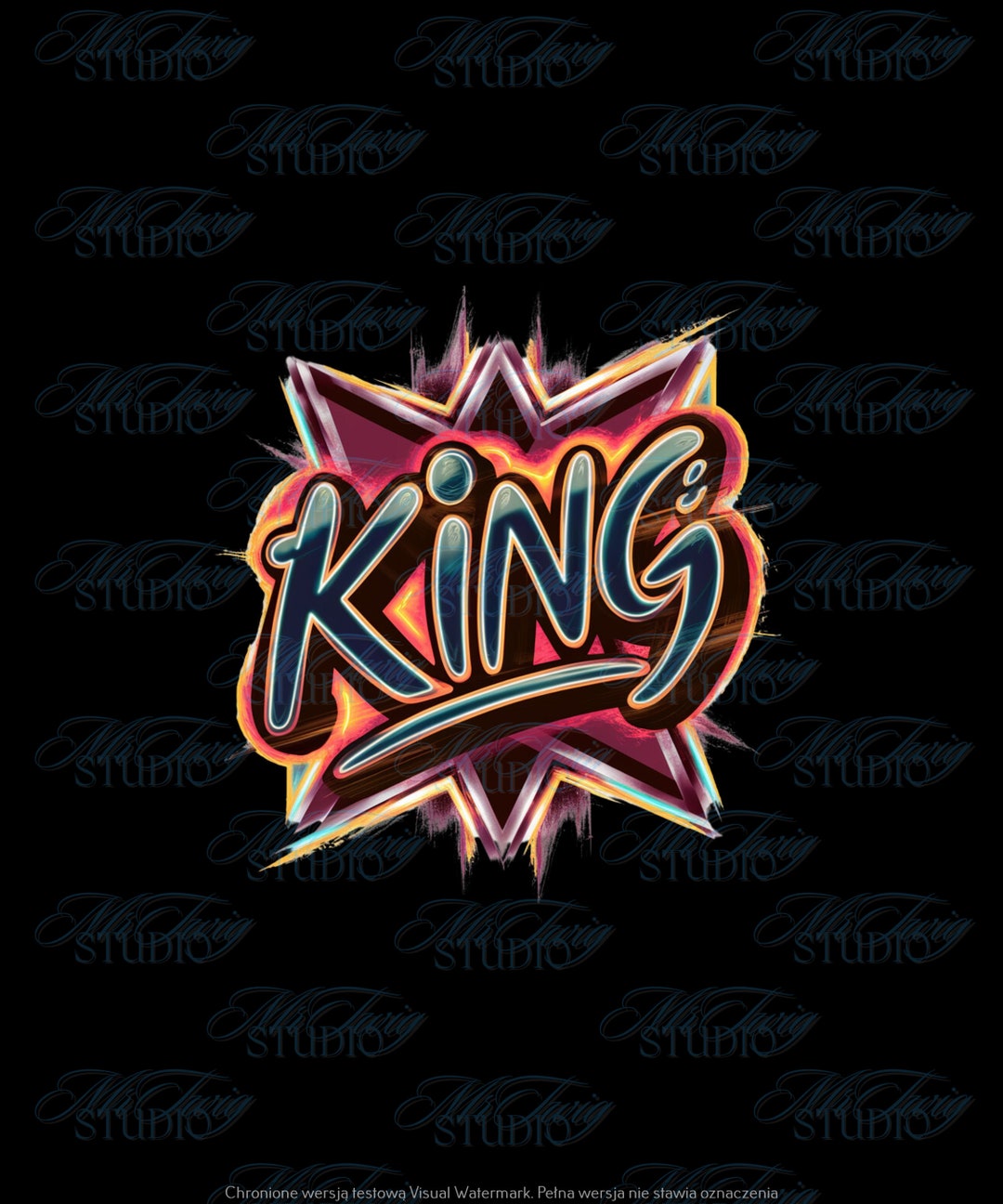 King Png, Dope Png, King Neon 5 PNG, Birhday Party PNG Instant Download ...