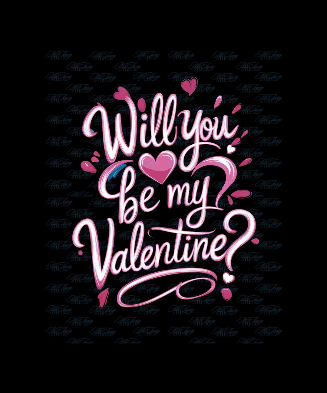 Will You Be My Valentine Png | Happy Valentine's Day Cake Topper ...