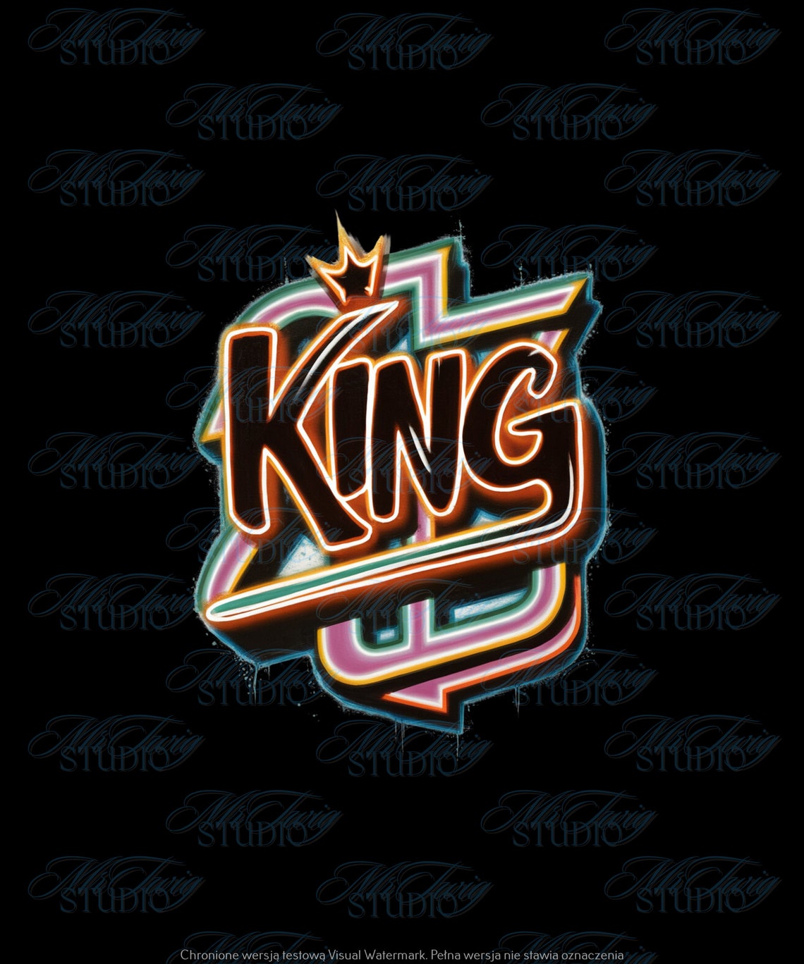 King Png, Dope Png, King Neon 3 PNG, Birhday Party PNG Instant Download ...