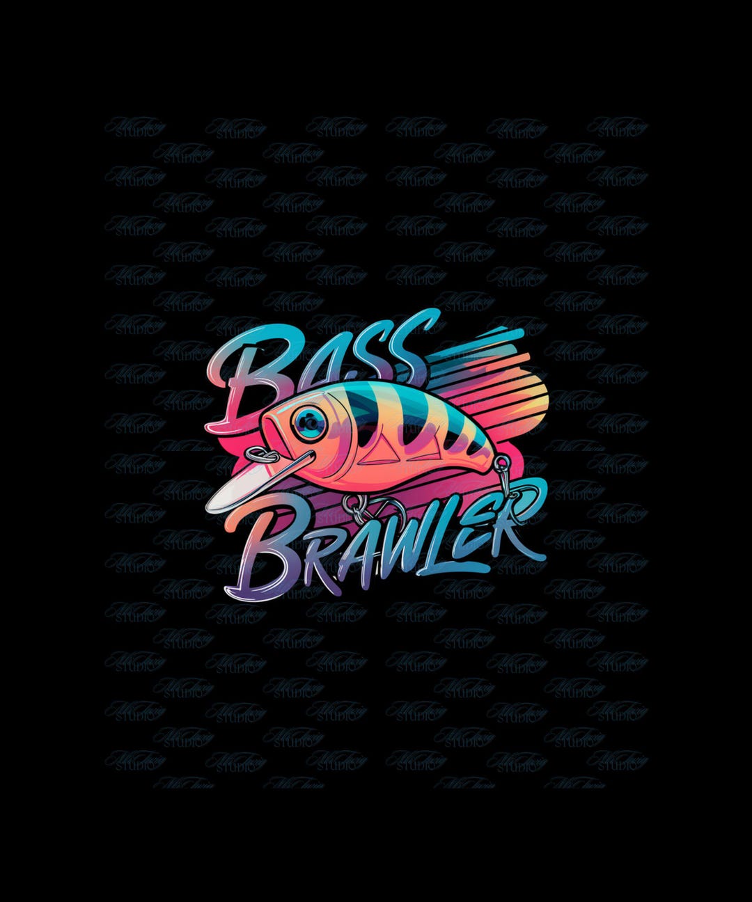 Bass Fishing Lure PNG: Brawler Graphic Art (digital Download) - Etsy