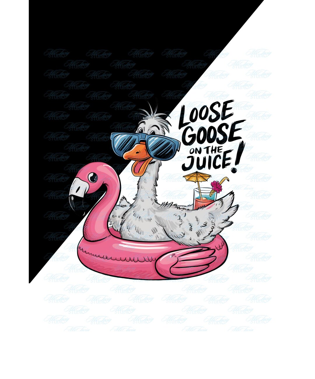 Loose Goose on the Juice PNG | Funny Summer Goose Clipart, Inflatable ...