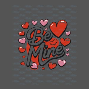 Be Mine Valentine PNG: Red Heart Sublimation Design (digital Download ...