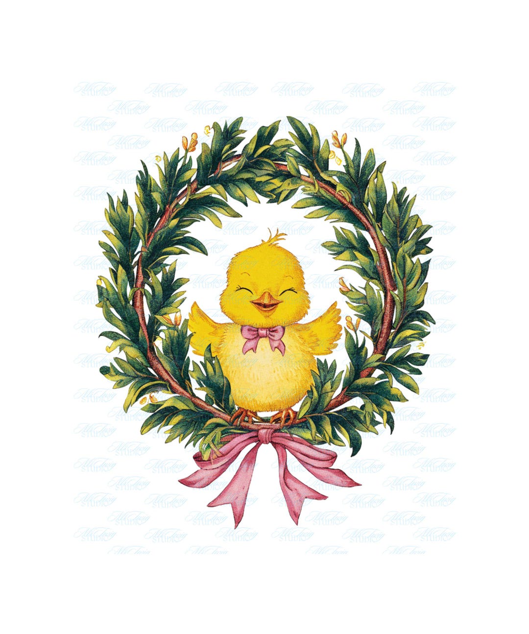 Easter Wreath Png, Cute Easter Chick Png, Happy Easter Clip Art for ...