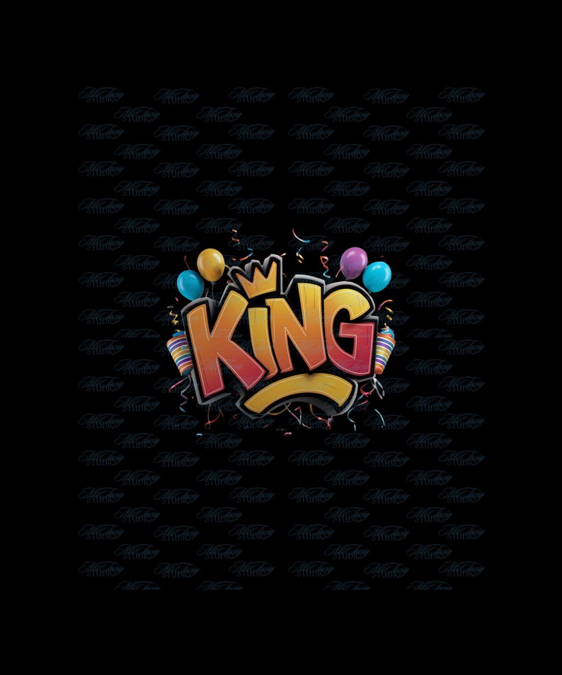 King Png, Dope Png, Birthday Party PNG, Birthday Art, Colorful Birthday ...