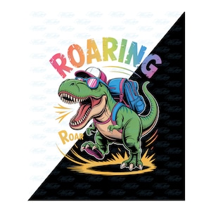 T-rex Back to School PNG: Dinosaur Kindergarten Design (digital ...